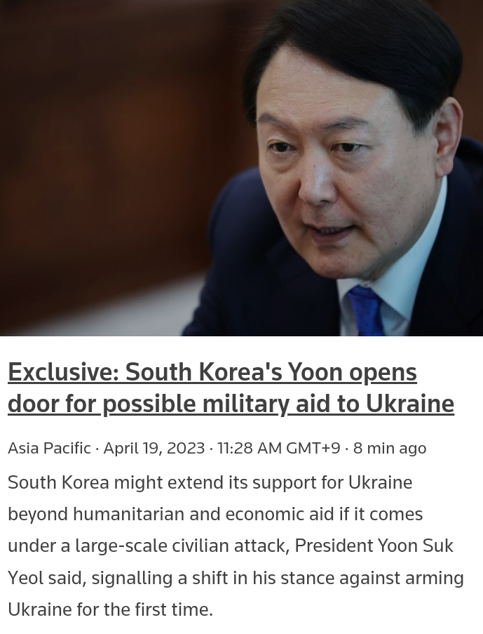 Eastsidestory [로이터] South Koreas Yoon Opens Door For Possible